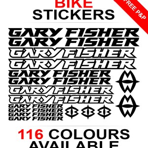 Gary Fisher Style Bike Frame Decals Stickers - Etsy