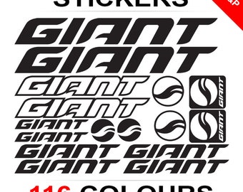 Custom Made Giant Style Bike Frame Decals Stickers. Made From High ...
