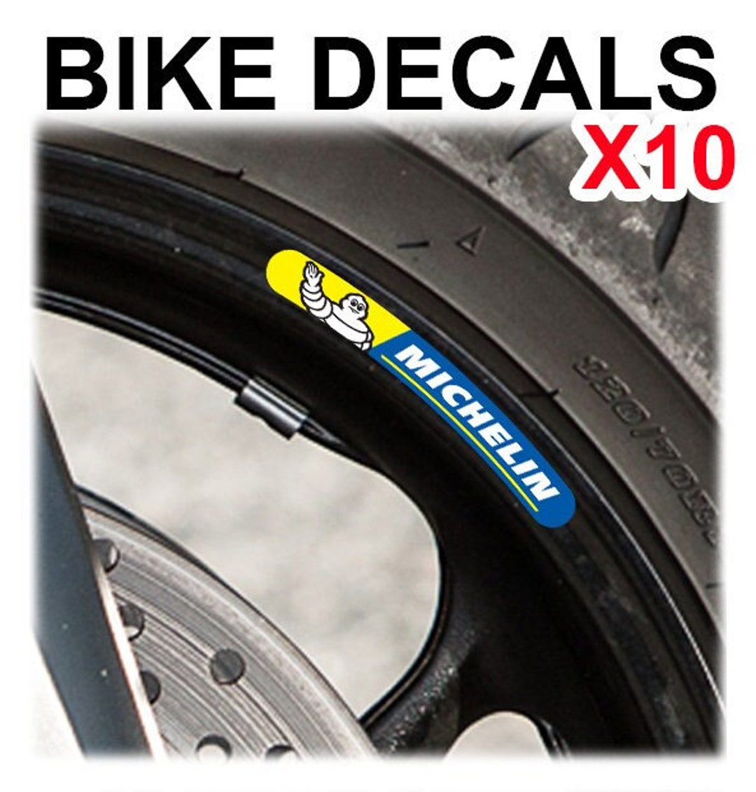 Michelin Bike Wheel Stickers Motorcycle Motorbike Stripes Decals Rims ...