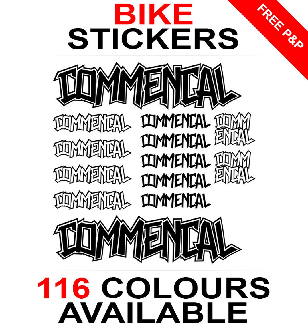 Commencal Style Bike Frame Decals Stickers V3 - Etsy