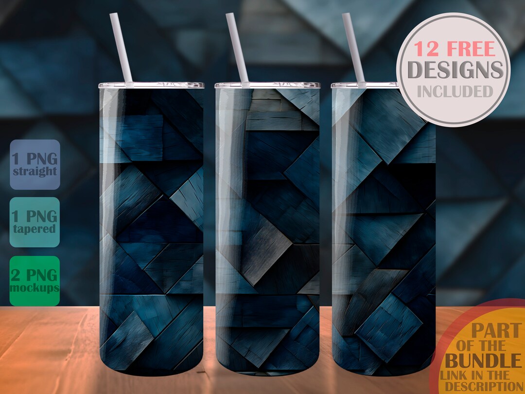 Wood Geometric Shape Sublimation Design Tumbler Instant Digital PNG ...