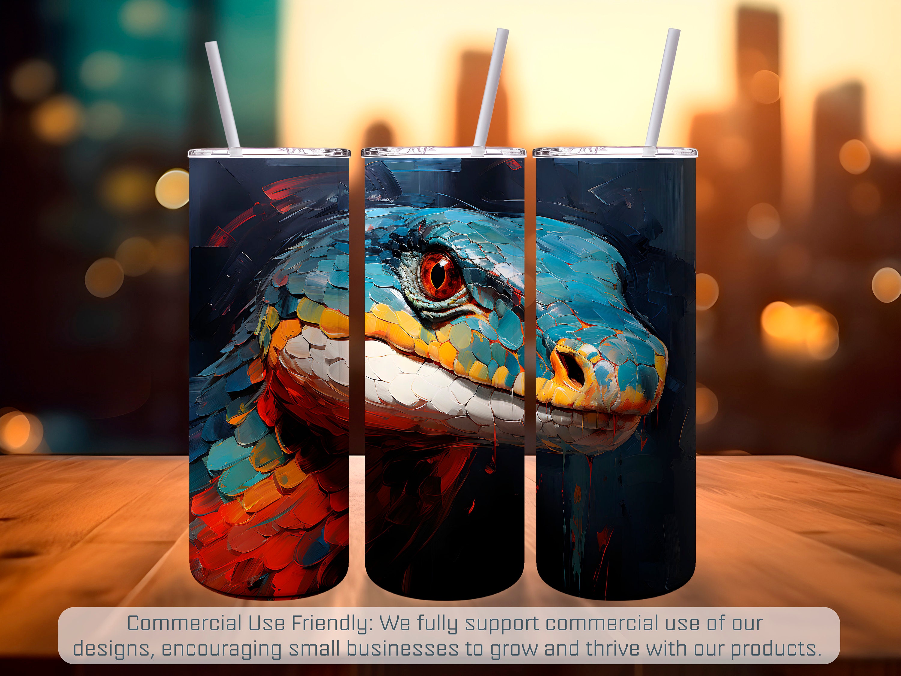 Painting Expressionistic Snake Sublimation Design Template - Etsy