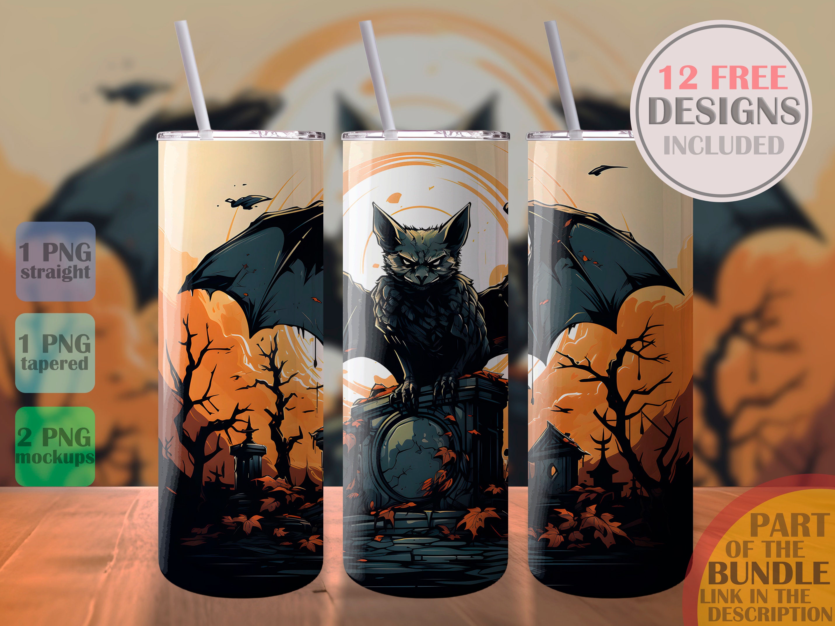 Gargoyle Tombstone Cemetery Sublimation Design Template Skinny - Etsy