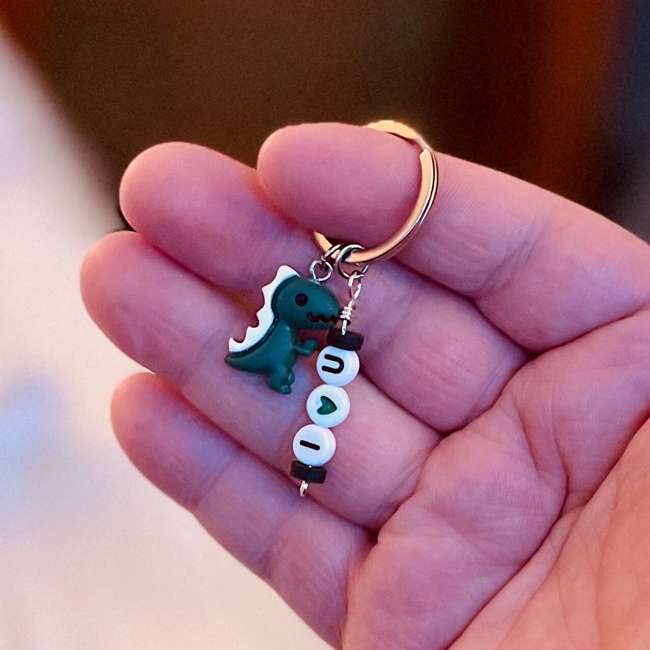 Dinosaur I Love You Keychain - Etsy