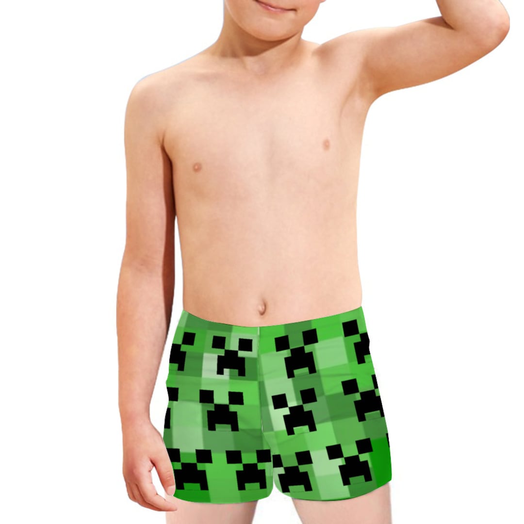 Minecraft Boxer Briefs Custom Boys Quick Dry Beach Shorts Children's ...