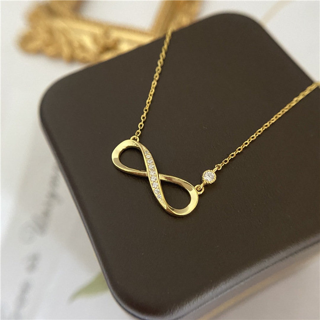 Infinity Symbol Necklace Eternal Love Necklace 14K Gold Plated - Etsy