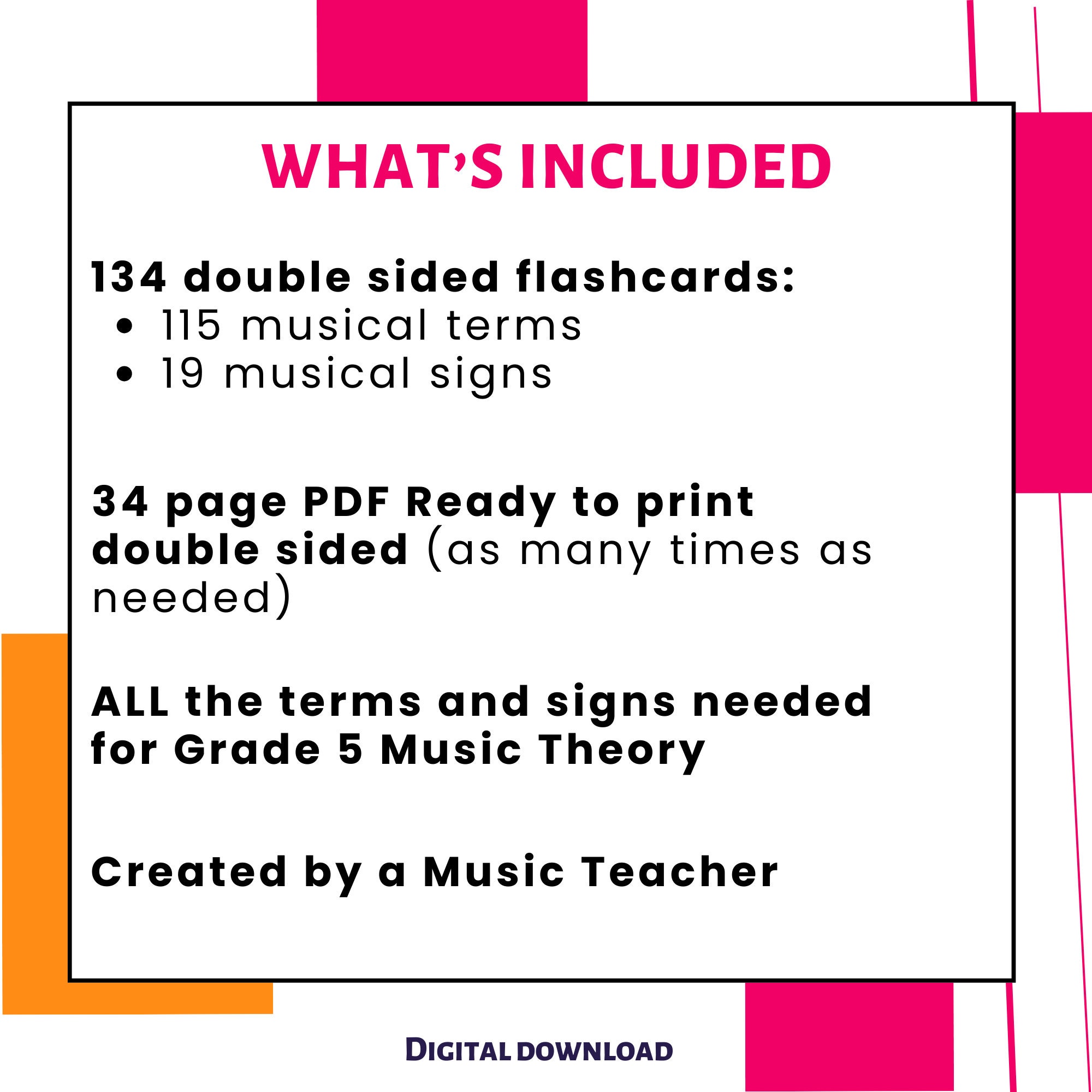 Music Theory Flashcards Terms & Signs for ABRSM Grade 5 Music Theory ...