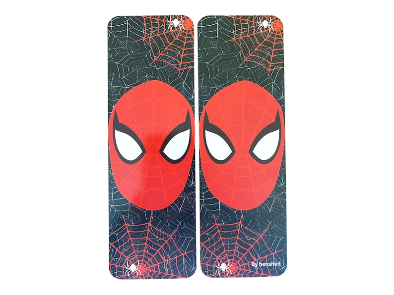 Spiderman Bookmark Teenagers Kids Super Hero Spiderwebs Fun Bright ...