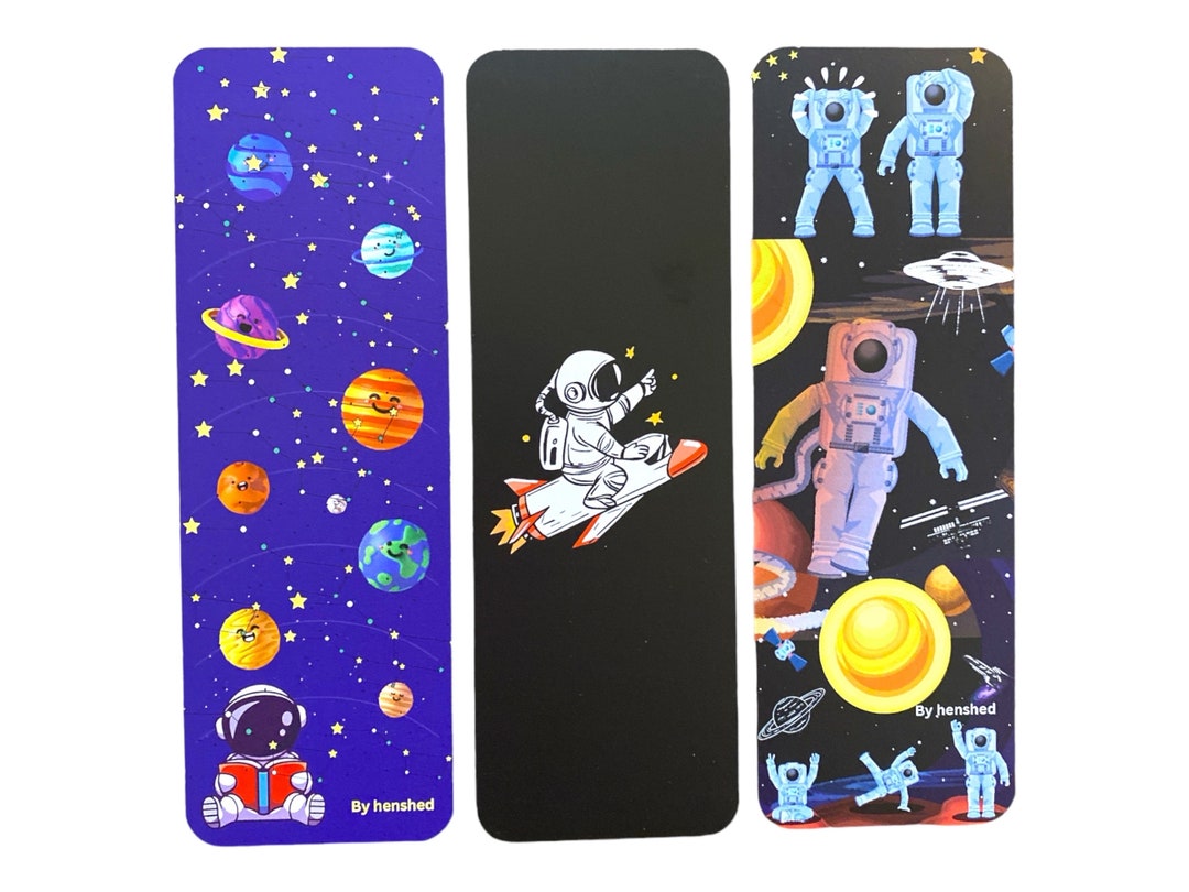 Astronaut Bookmarks 3 PACK Solar System Book Bookmarks Kids Gift Ideas ...