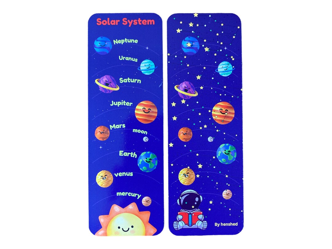 Solar System Bookmark, Kids Bookmarks, Space and Planets, Universe ...