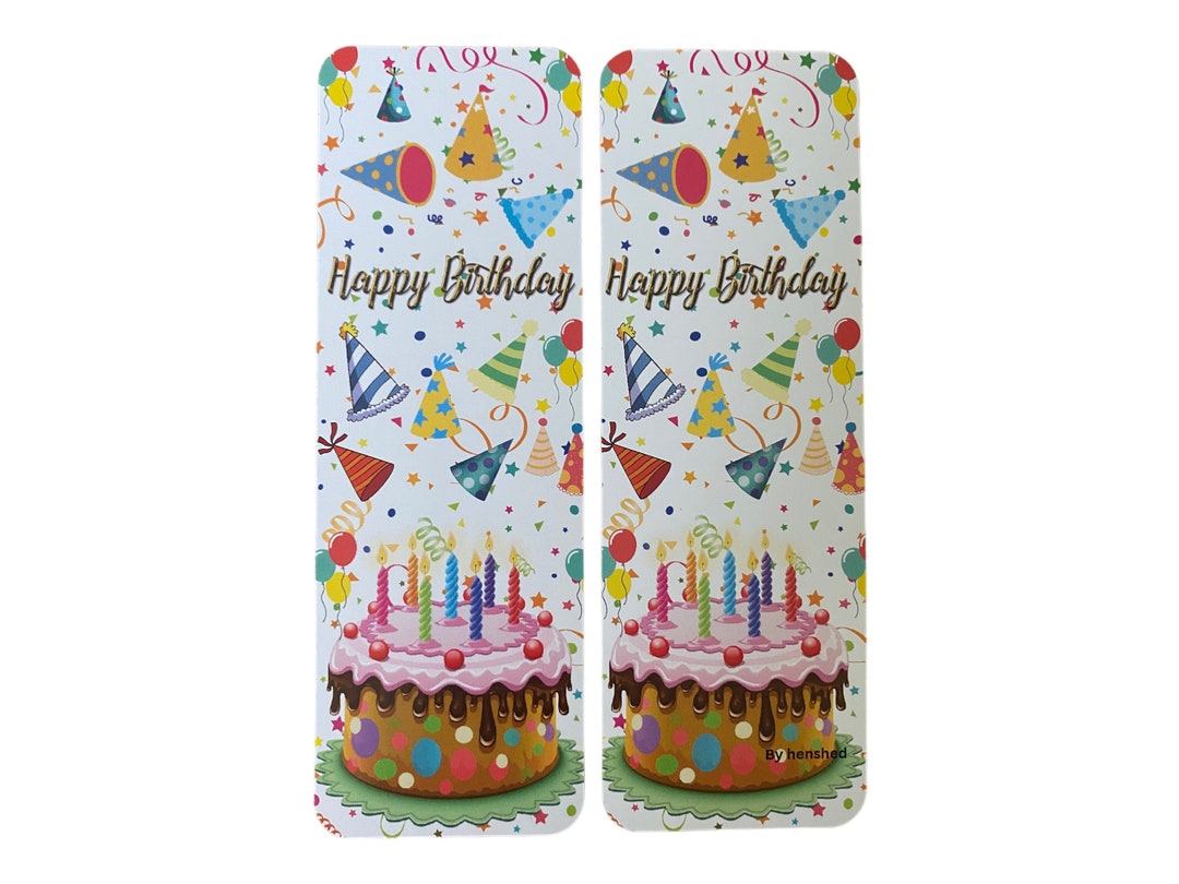 Happy Birthday Bookmark, Kids Bookmarks, Birthday Present, Party Bag ...