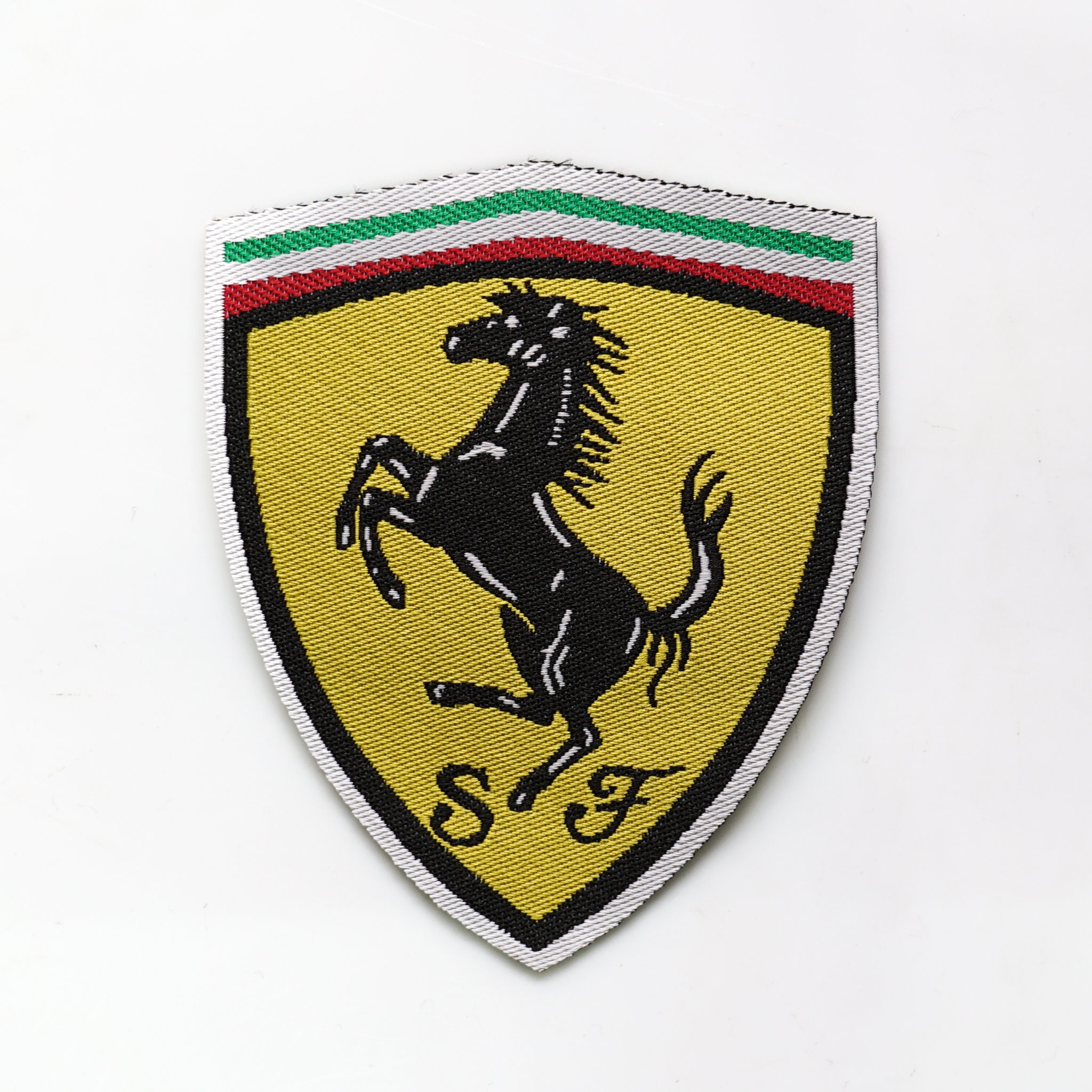 Iron on Patches FERRARI Embroidered Shield Thermo Adhesive Shield Patch ...
