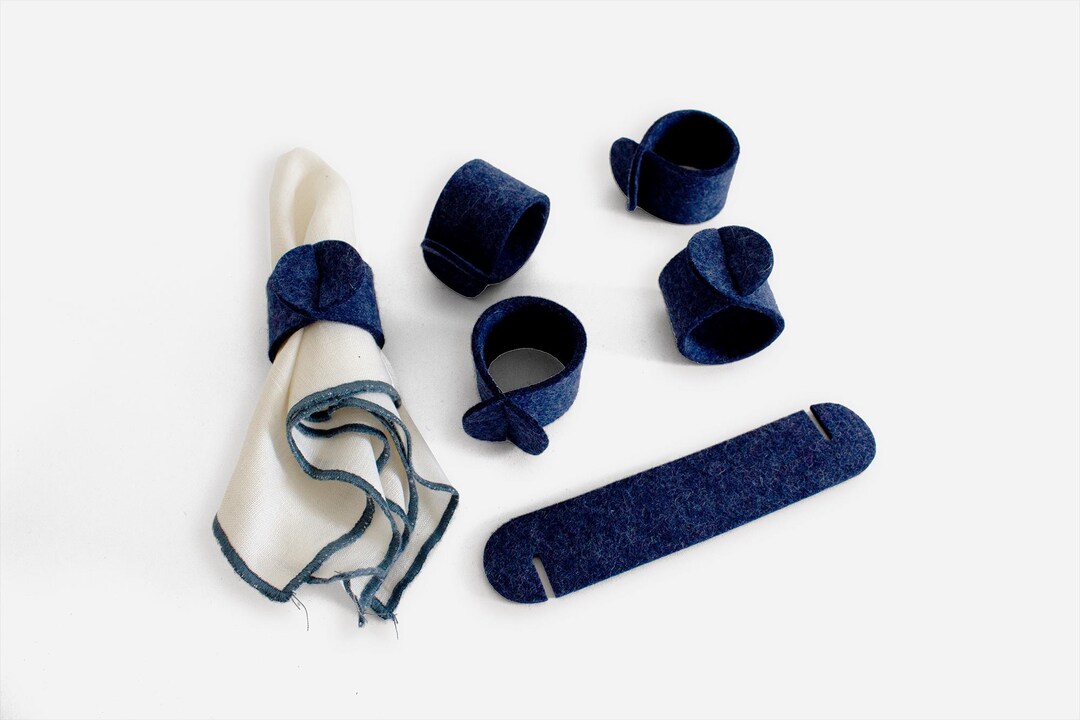 Merino Wool Felt Napkin Rings - Set of 6, Handmade - Etsy