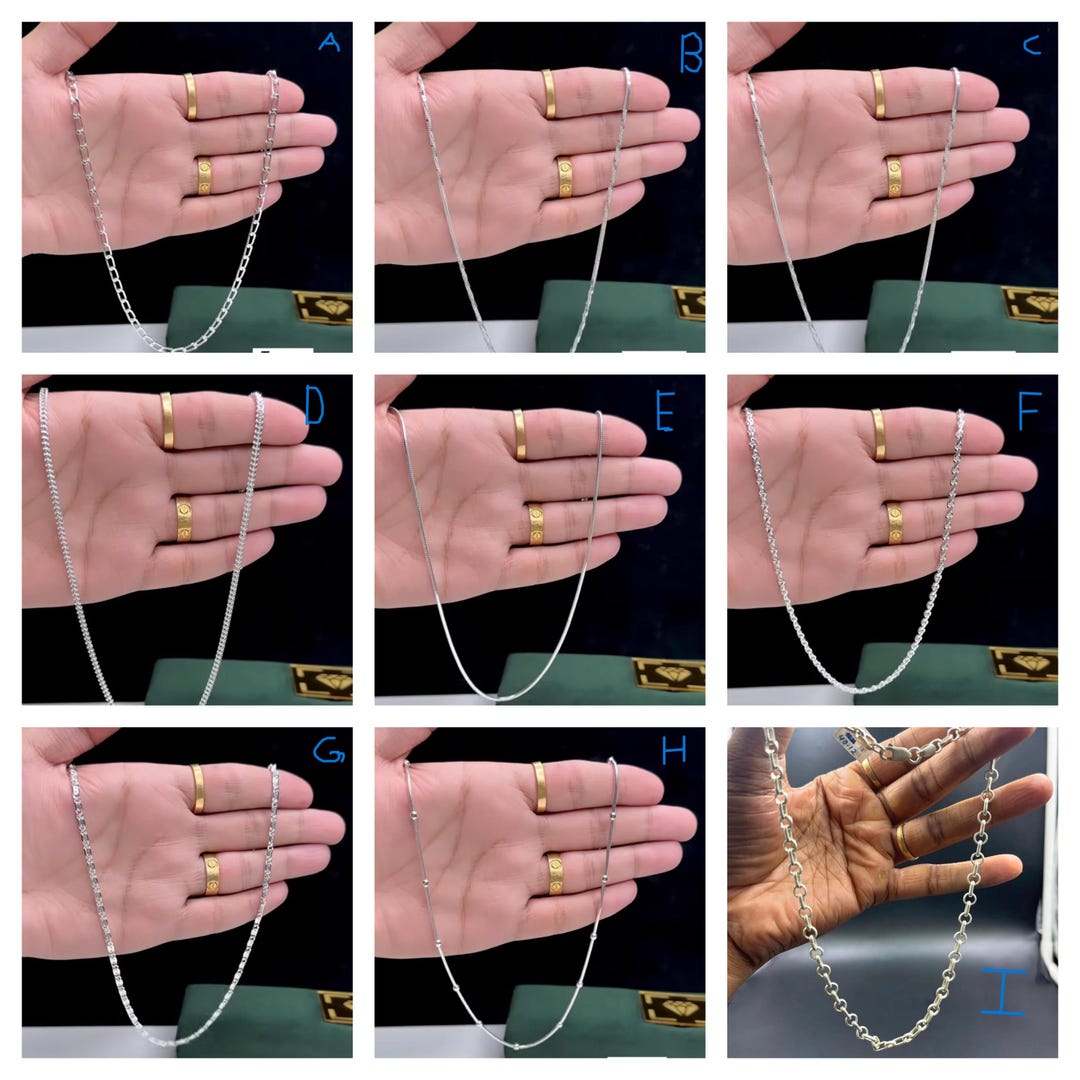 925 Solid Silver Adjustable Chains-custom Lengths up to 24 Inches ...