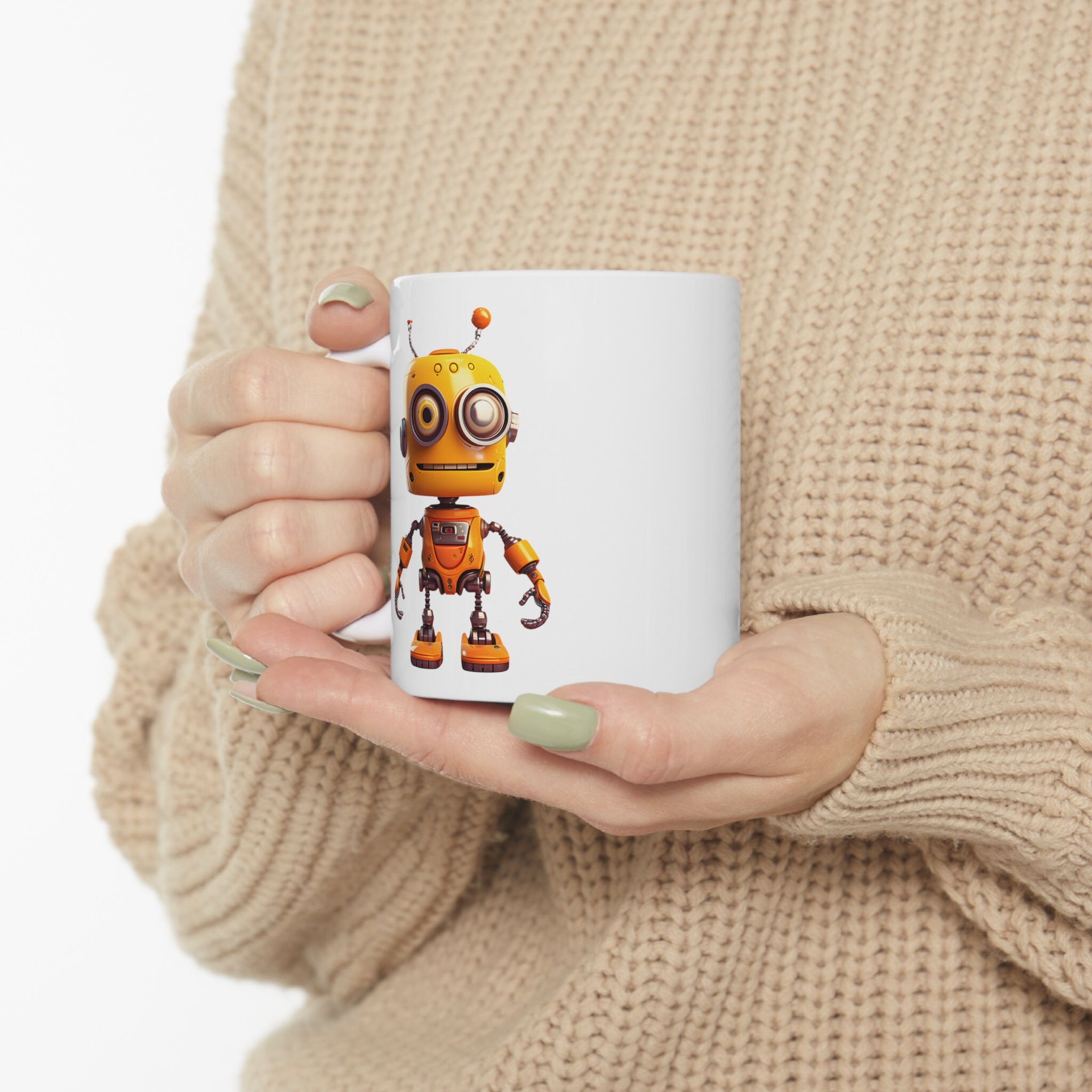 Robot Mug, Cartoon Robot, Cartoon Robot Mug, Cute Robot, Cartoon Mug ...