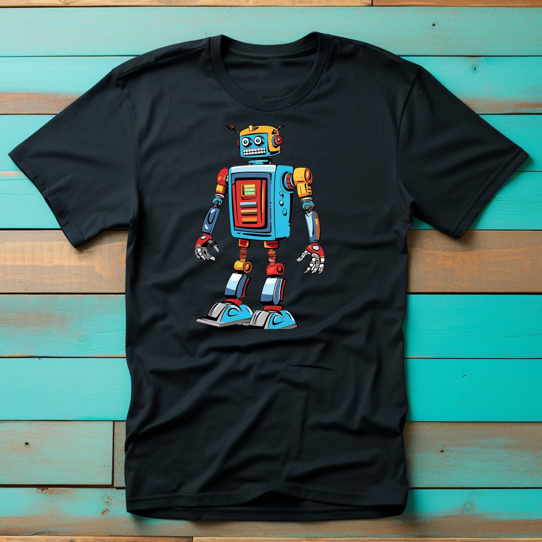 Kernel | Robot T-shirt, Retro Futuristic Graphic Tee, Casual Geek Chic ...