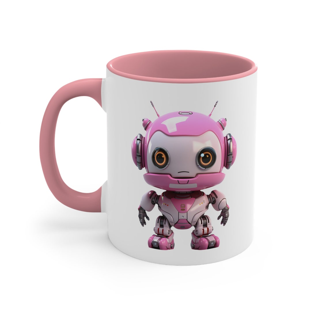 Robot Mug Cartoon Robot Cartoon Robot Mug Cute Robot Sci - Etsy