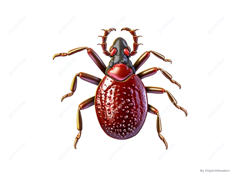 Tick Insect Clipart Pngs With Transparent Background - Etsy