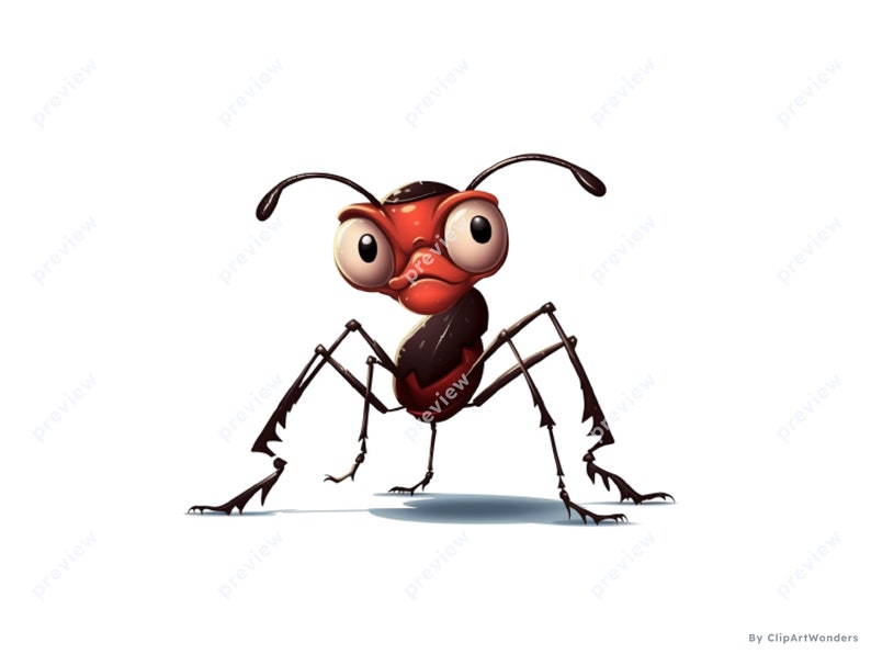 Digital Ant Insect Clipart Pngs With Transparent Background - Etsy