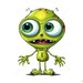 Cartoon Alien Clipart Pngs With Transparent Background - Etsy