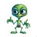 Cartoon Alien Clipart Pngs With Transparent Background - Etsy