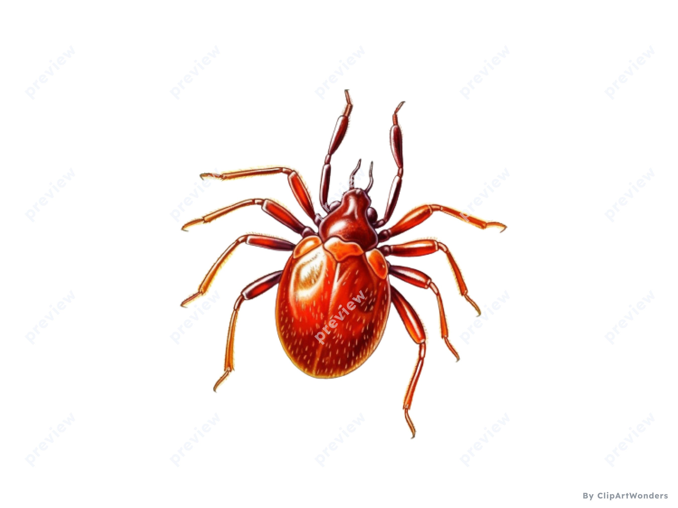 Tick Insect Clipart Pngs With Transparent Background - Etsy