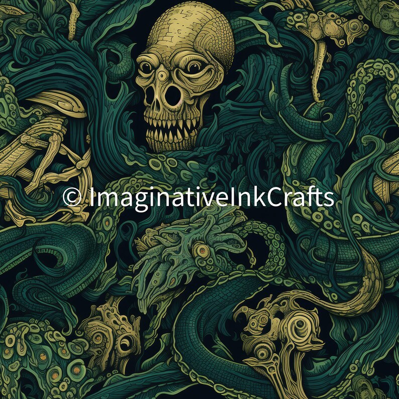 Dark Mythical Creatures: Collection of 20 Seamless Image Patterns - Etsy