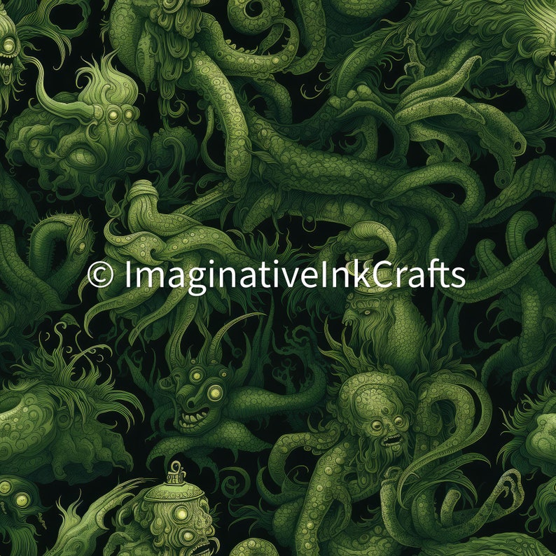 Dark Mythical Creatures: Collection of 20 Seamless Image Patterns - Etsy