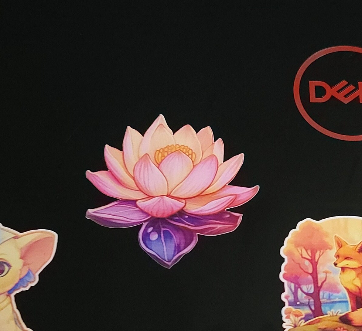 Colorful Lotus Flower Sticker - Etsy