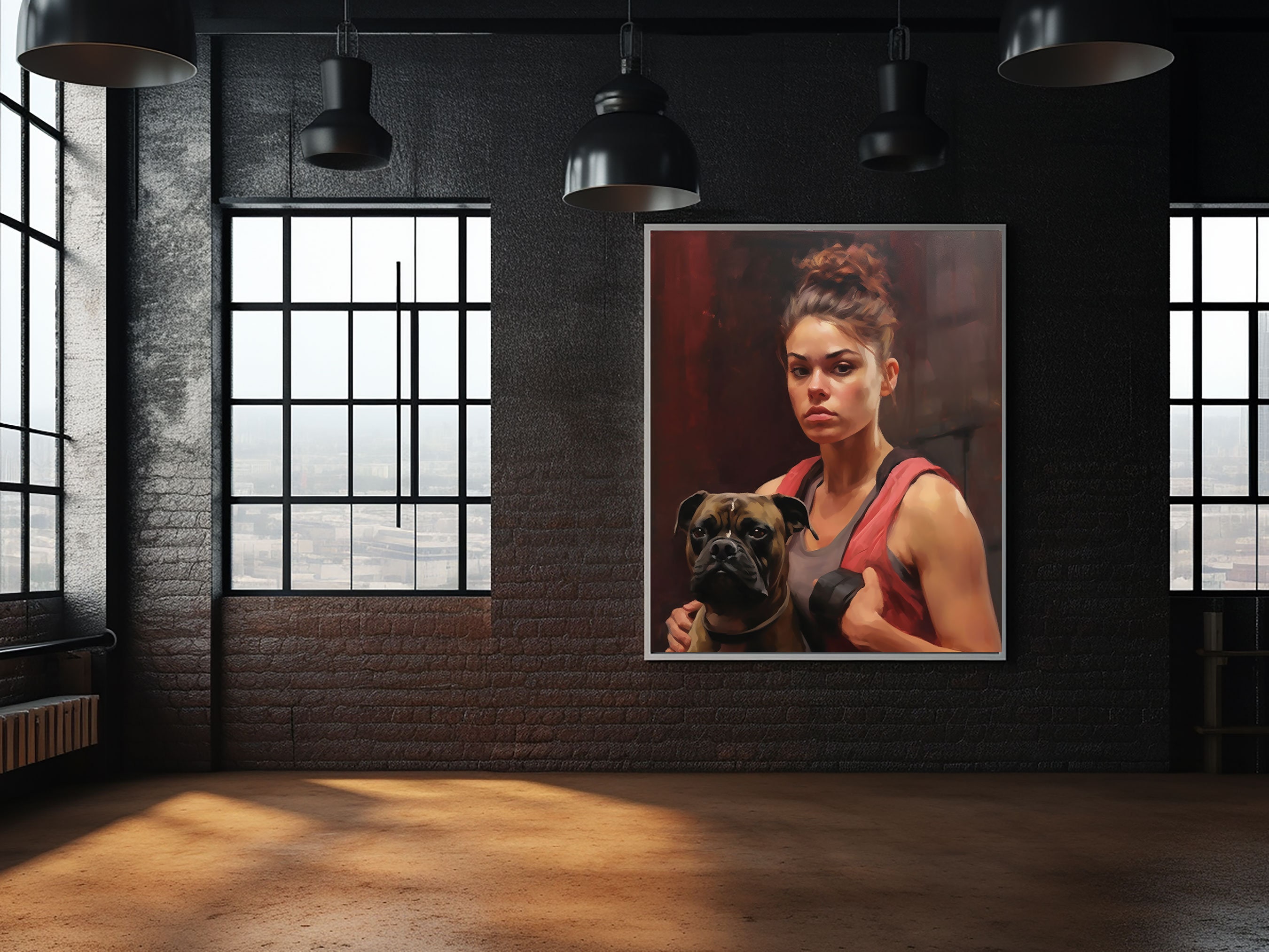 Female Boxer in Gym Sports Print, Boxing Gym Decor, Boxing Wall Art ...