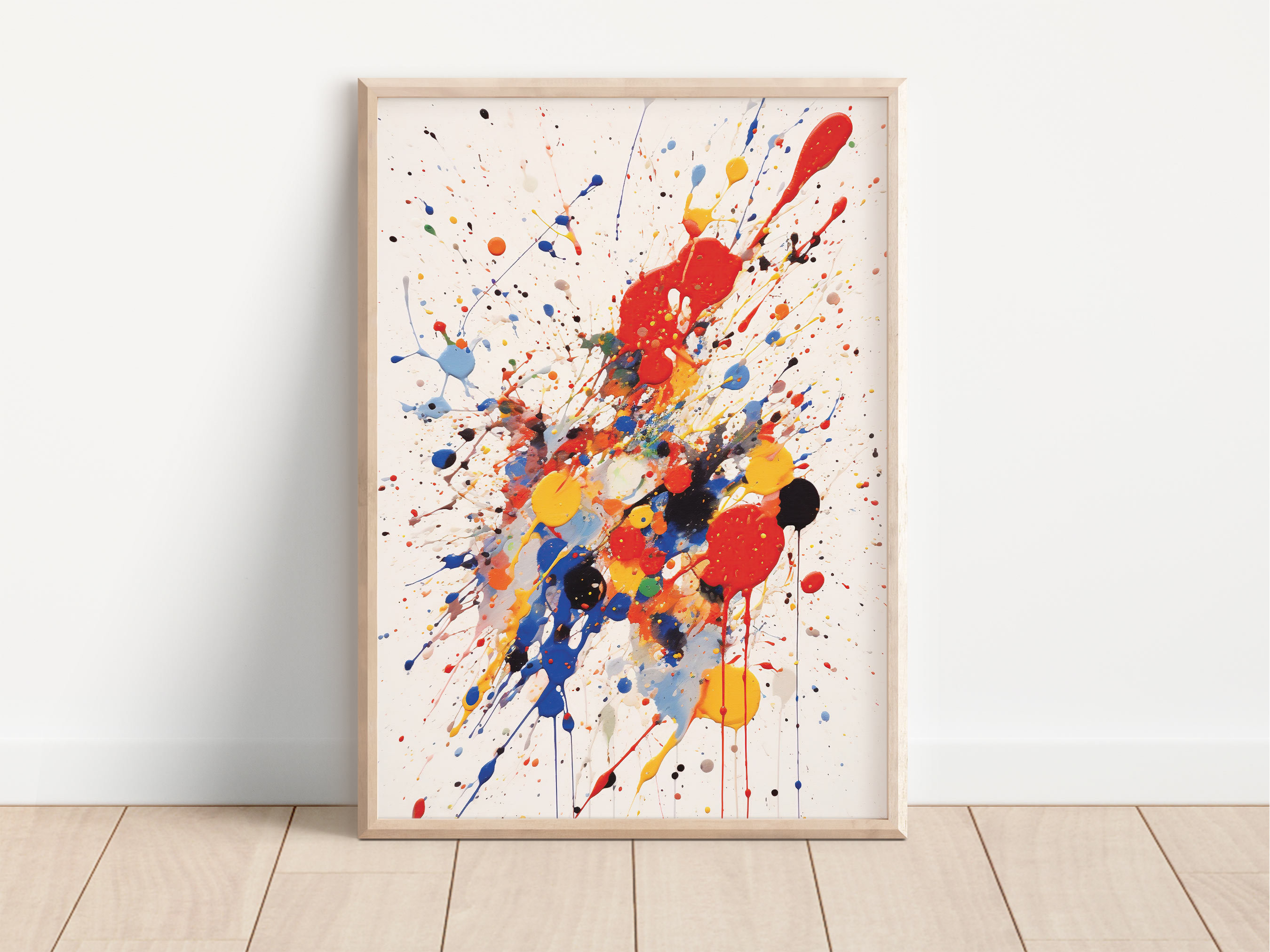 Abstract Paint Splash Digital Wall Art, Set of Two - Digital Download ...