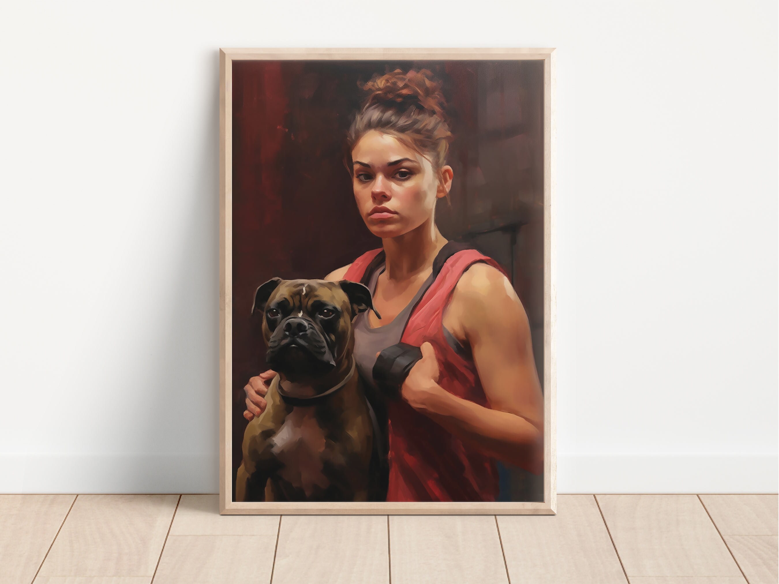 Female Boxer in Gym Sports Print, Boxing Gym Decor, Boxing Wall Art ...