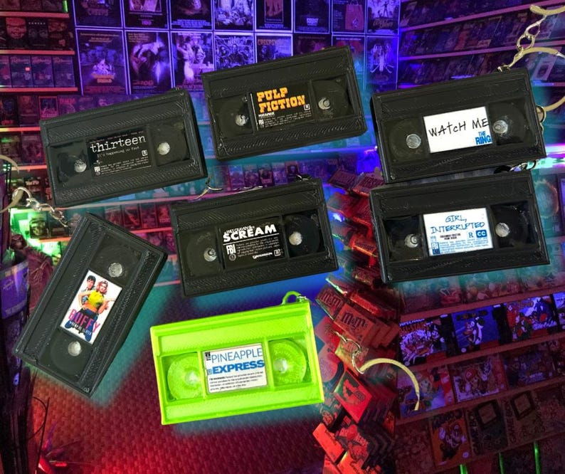 VHS Key Chains- 3D Printed- Movies- Video Tape- 90's - Etsy