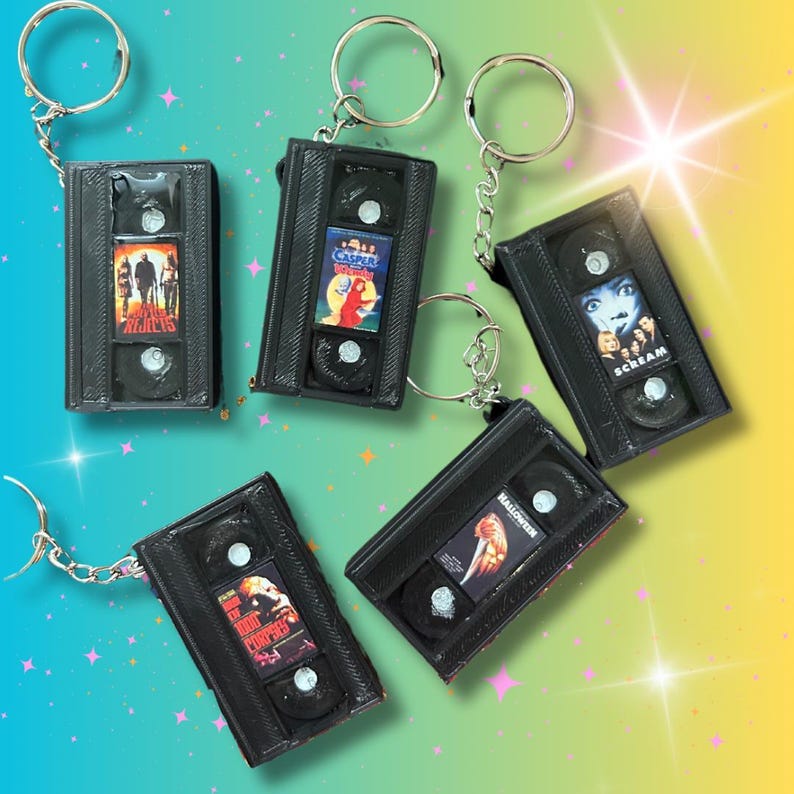 VHS Key Chains- 3D Printed- Movies- Video Tape- 90's - Etsy