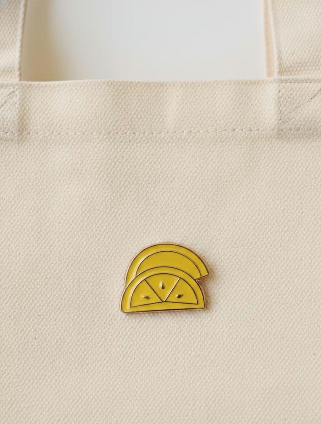 LEMON Slice Enamel Pin | Gold Plated Lemon Badge - Etsy