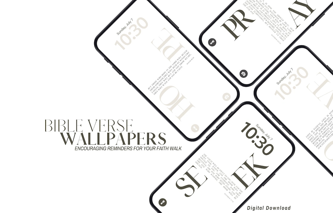 Bible Verse Wallpapers, High Resolution, 12 Pack, Christain Lock Screen ...