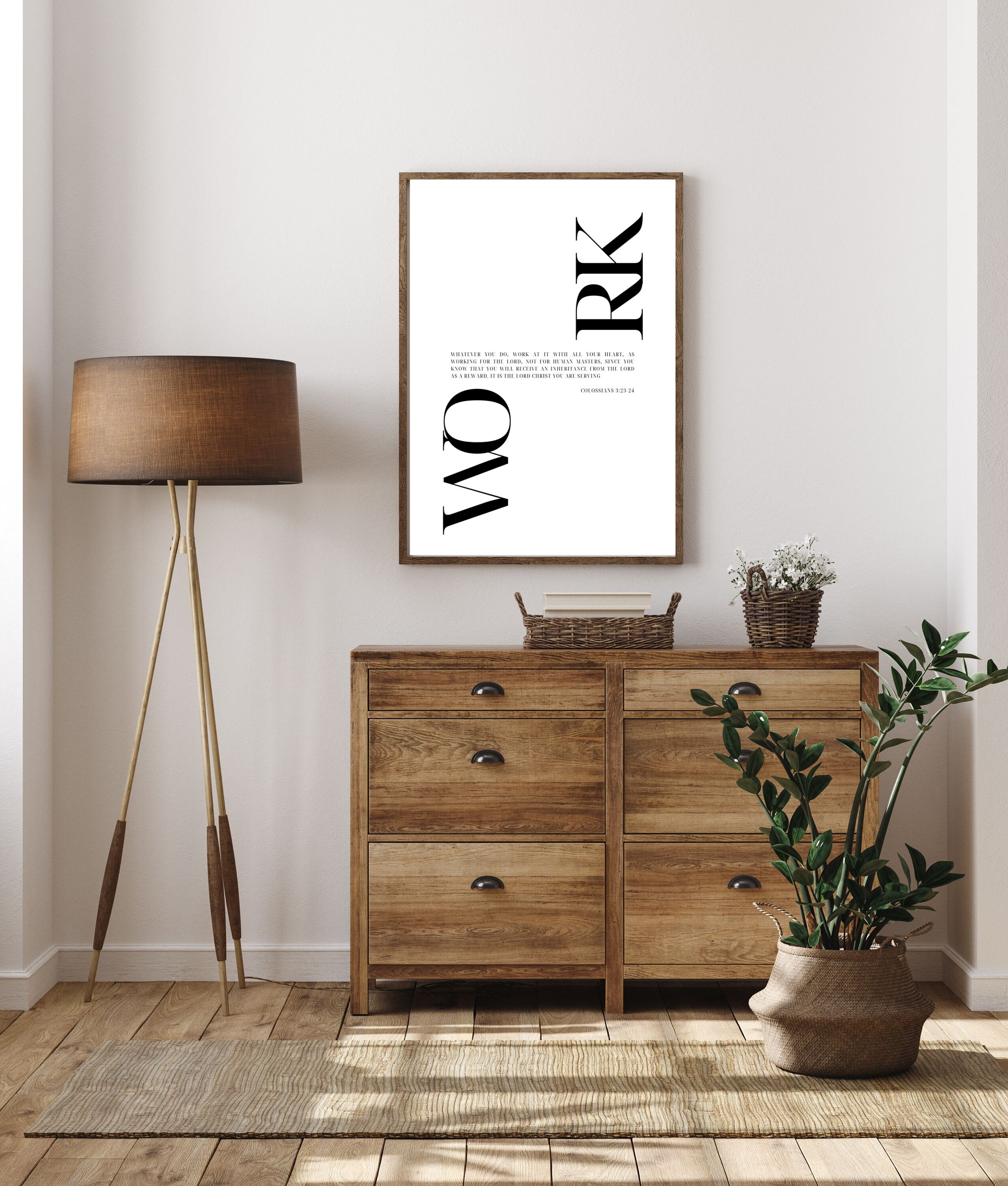 Colossians 3:23-24, Work Bible Verse Printable, Modern Christian Wall ...