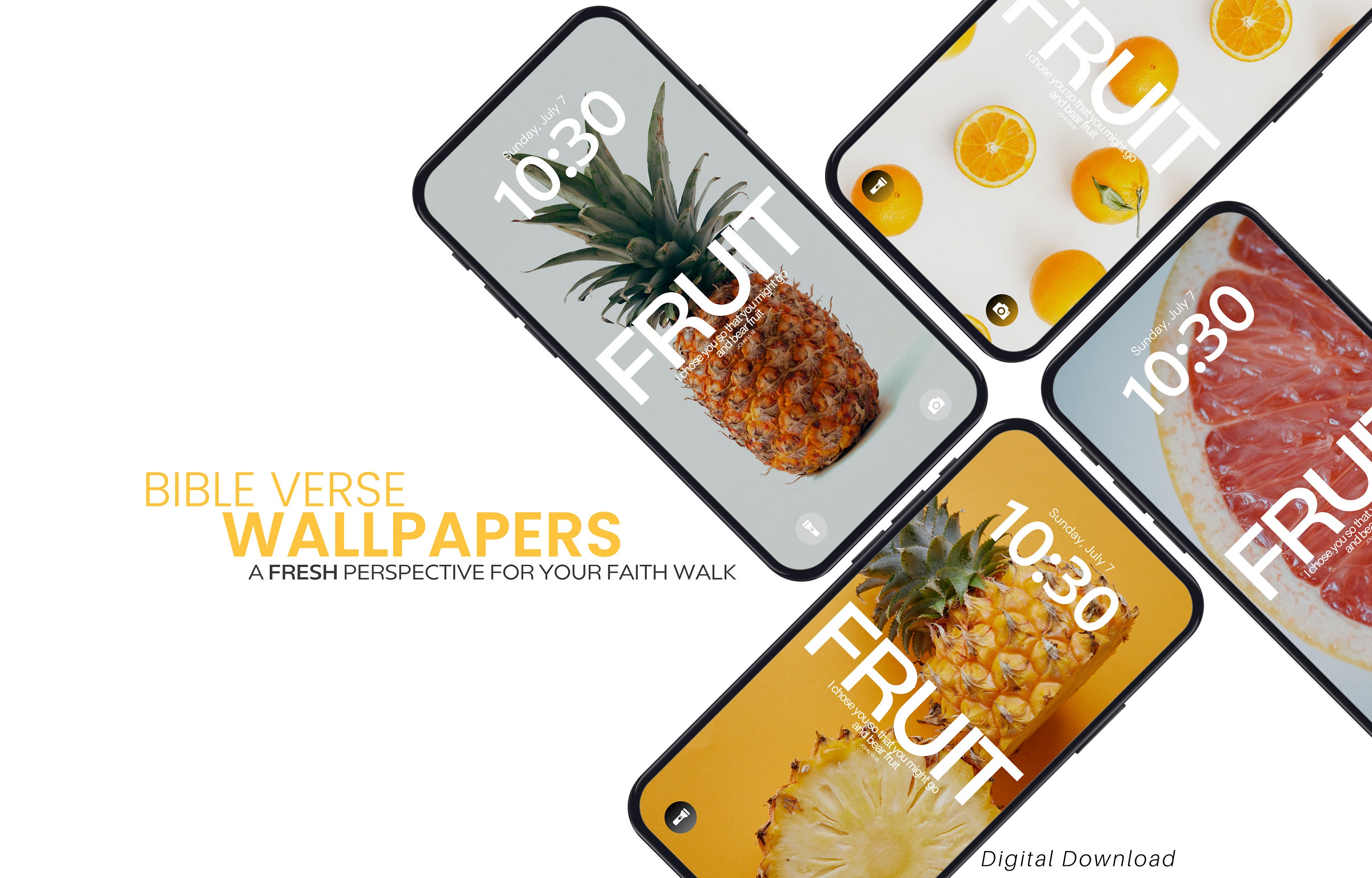 Bible Verse Wallpaper, High Resolution, 4 Pack, Christian Lock Screen ...