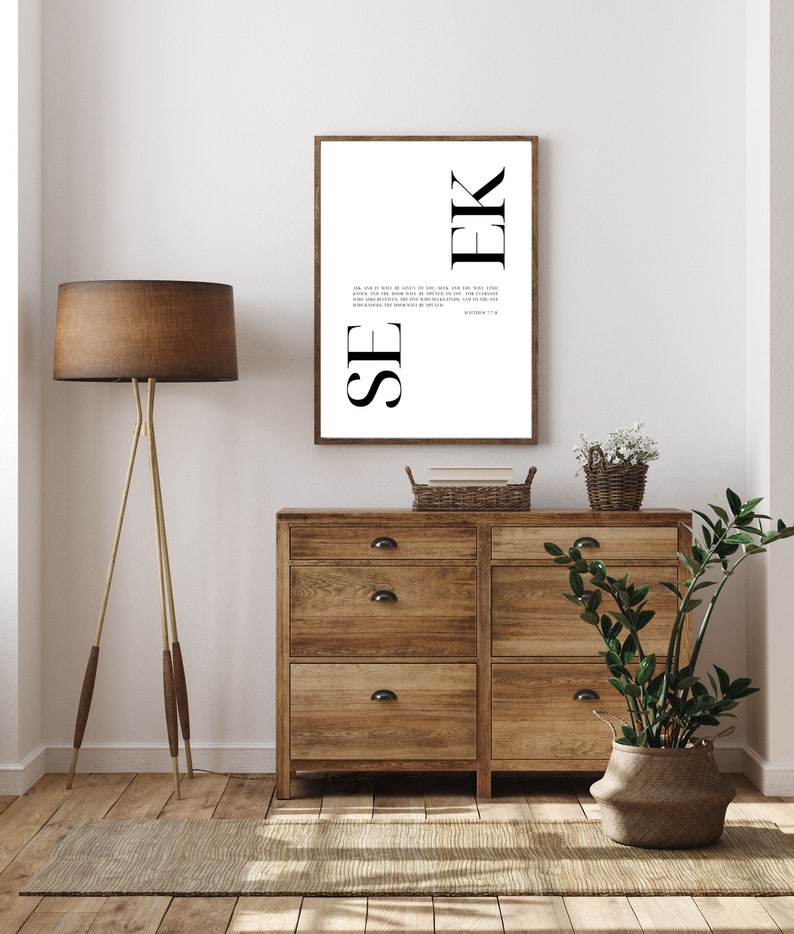 Matthew 7 7-8, Bible Verse Printable, Seek and Find, Modern Christian ...