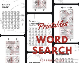 Printable Word Search Puzzle Pack Adults and Kids L Puzzle Books ...
