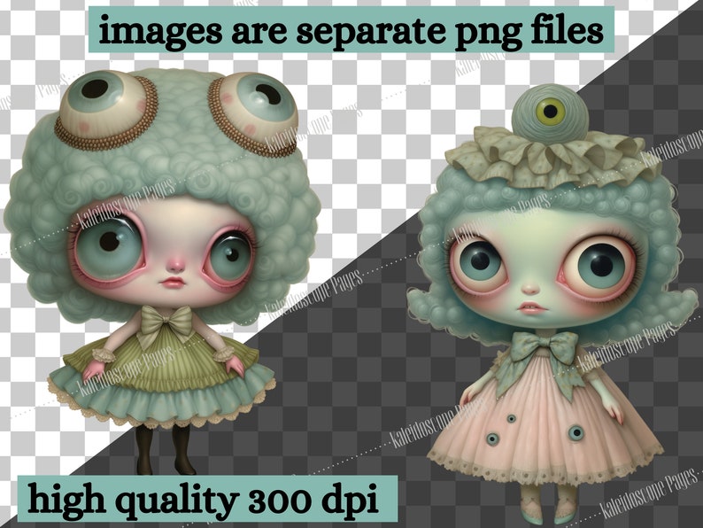 Mesmer-eye-zing Monsters Clipart Bundle 1 | Printable Digital Download ...