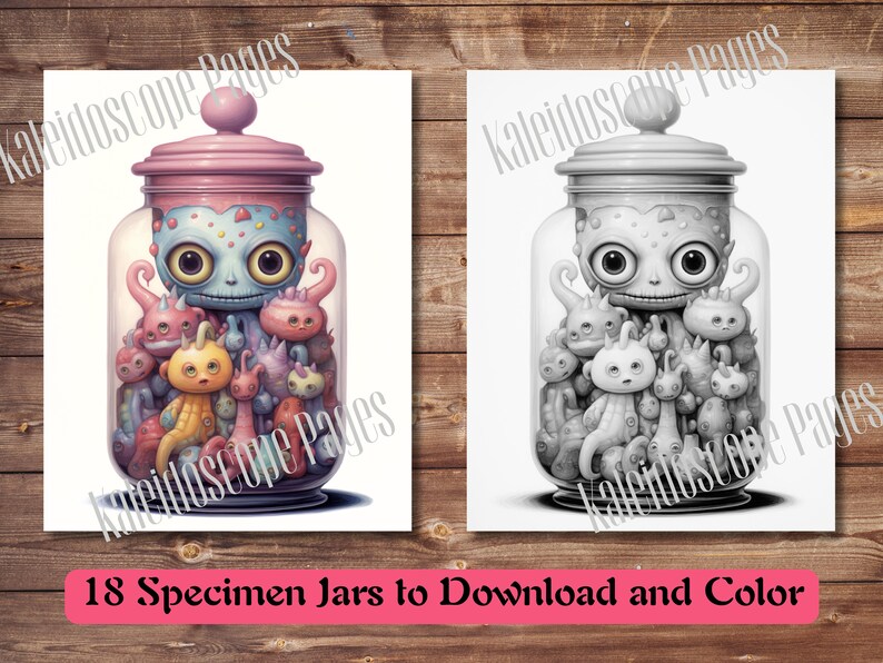 Specimen Jars Vol. 1 Coloring Set Printable Digital Download - Etsy