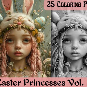 Easter Princesses Vol. 1 Coloring Set | Printable Digital Download - Etsy