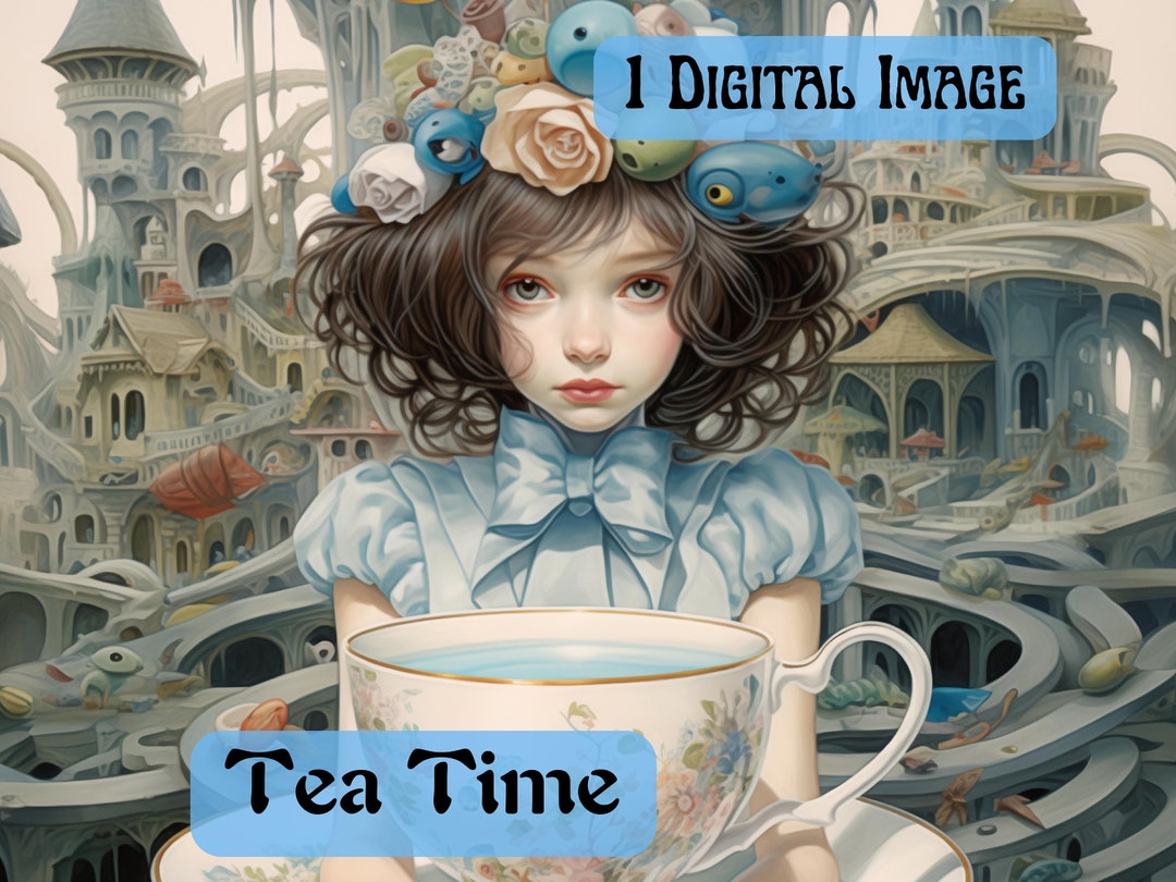 Tea Time Digital Art| Printable Digital Download - Etsy