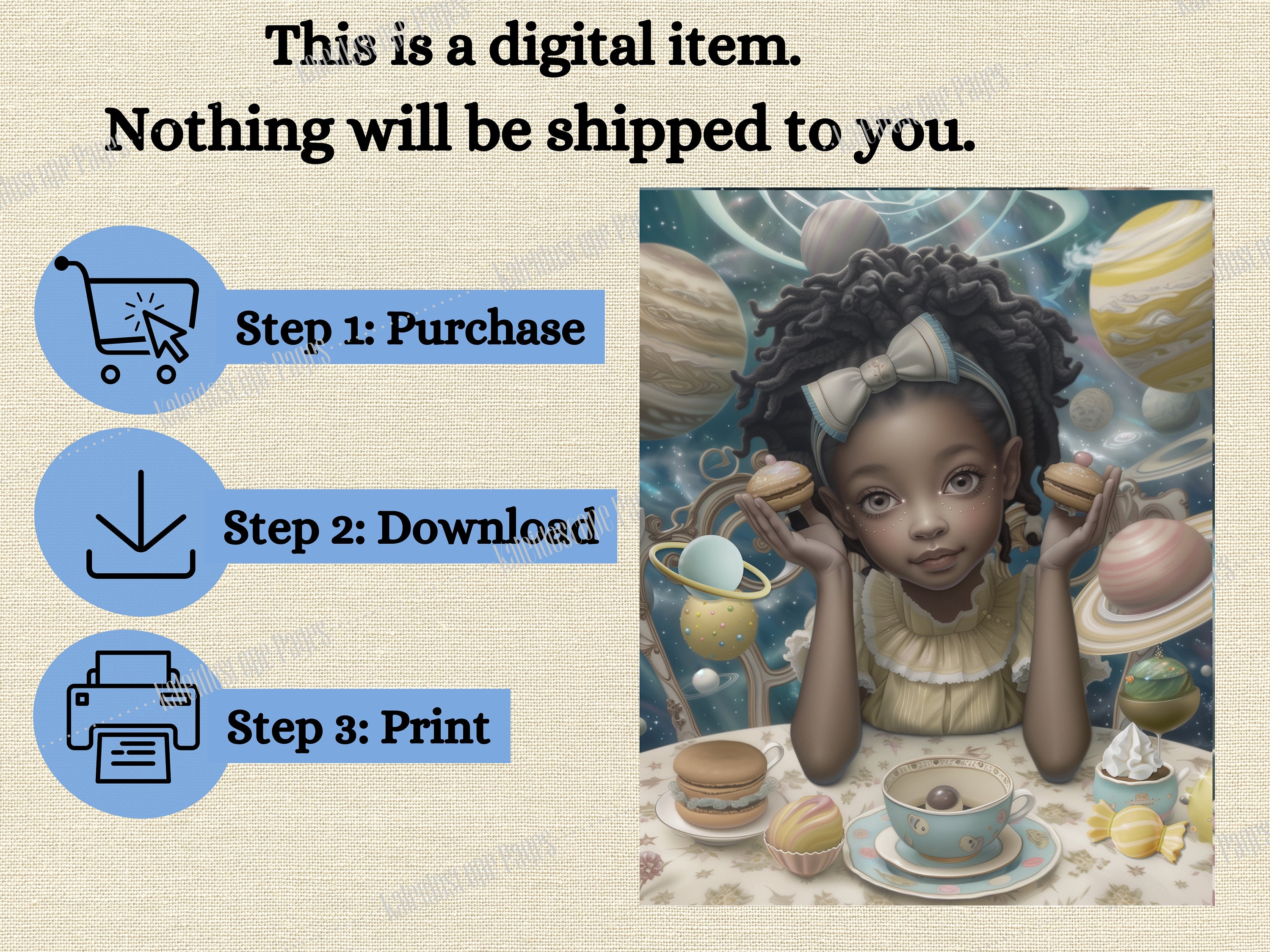 Stella Moonbeam Digital Art Printable Digital Download - Etsy