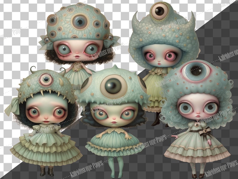 Mesmer-eye-zing Monsters Clipart Bundle 1 | Printable Digital Download ...