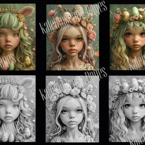 Easter Princesses Vol. 1 Coloring Set | Printable Digital Download - Etsy