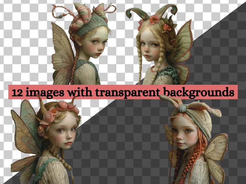 Yarn Fairies Digital Clipart Bundle 2 | Printable Digital Download - Etsy