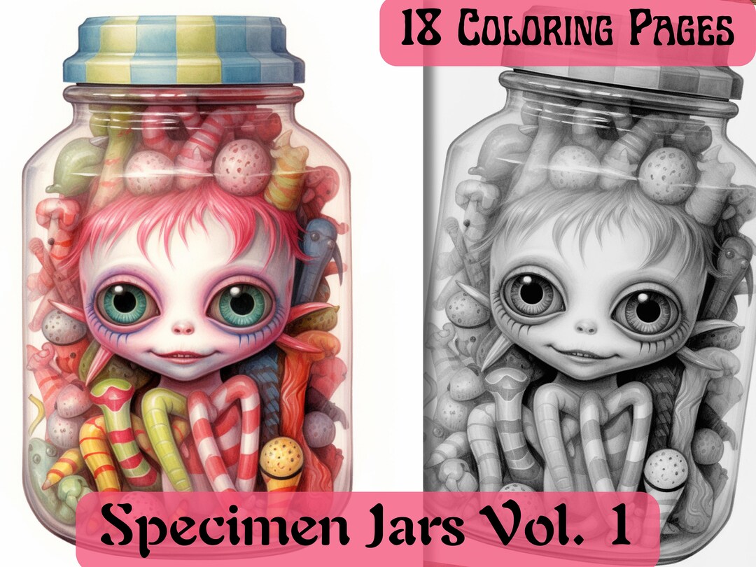 Specimen Jars Vol. 1 Coloring Set | Printable Digital Download - Etsy