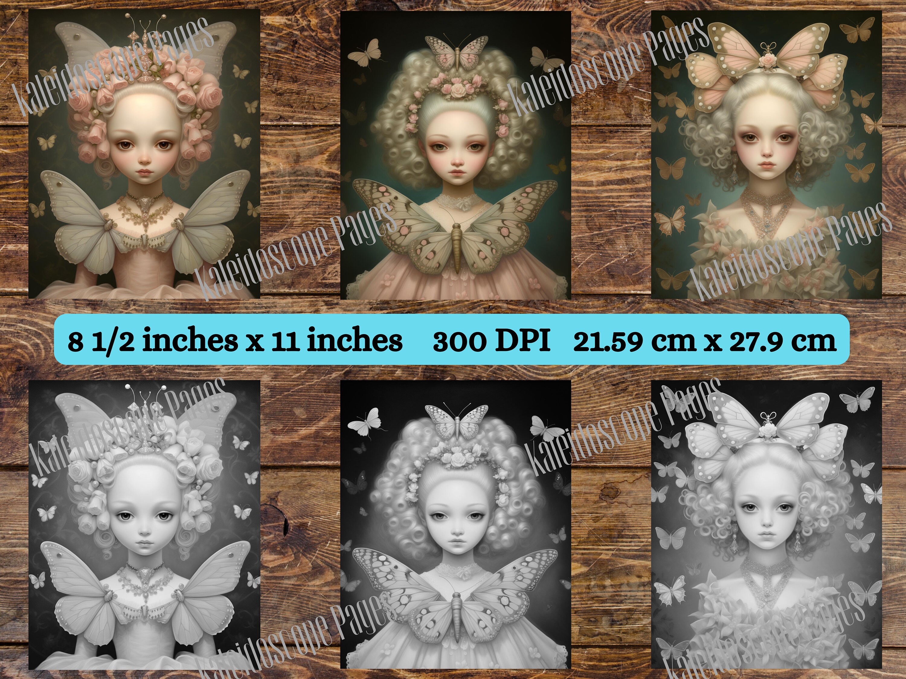 Butterfly Princesses Vol. 1 Coloring Set | Printable Digital Download ...